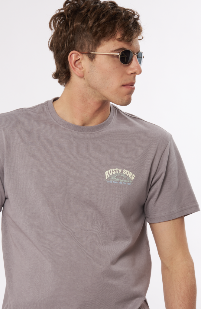 Remera Rusty modelo Naim, color gris claro – FashionPoint