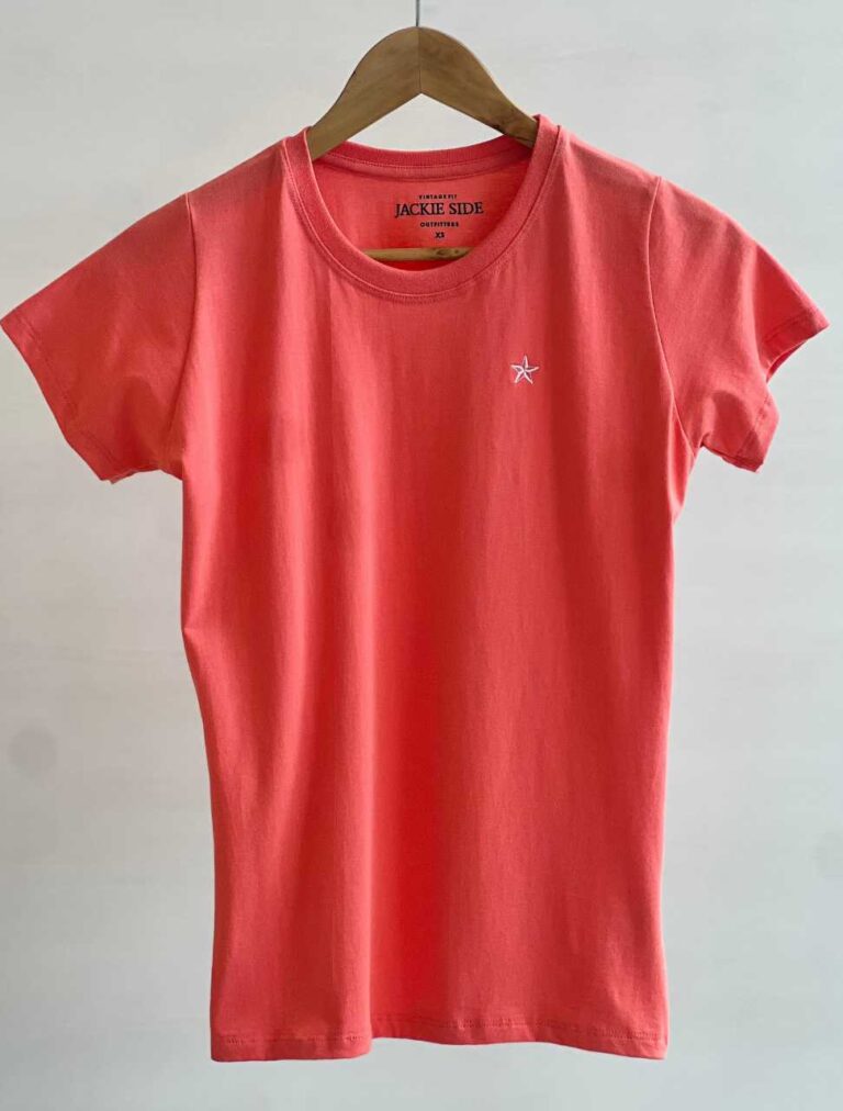 Remera básica Jackie Side, color salmón – FashionPoint